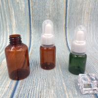 China 30ml Amber Dropper Bottle Boston PET 50ml Round Shoulder Silk Screening for sale