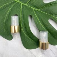 China Gold Fine Mist Pump Sprayer 20/410 Aluminum Closure 0.12ML 0.16ML for sale