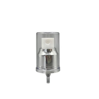 China 0.12ML Perfume Fine Mist Sprayer 20/410 Double Wall Silver Metallized Cap for sale