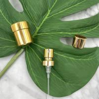 China Small 15/400 Perfume Crimp Pump Spray 0.09ML SS316 With Gold Cap for sale