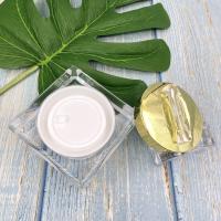 China Square type round edge design Acrylic cream jar High - grade Mirror cover 30g, 50g  XY2201 for sale
