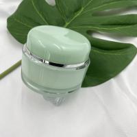 China UV Proof Plastic Cosmetic Jars Round Acrylic Containers 30g 50g For Skin Care Cream for sale
