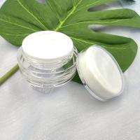 China UV Proof Plastic Cosmetic Jars Round Acrylic Containers 30g 50g For Skin Care Cream for sale