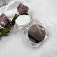 China Heavy Weight Square Cosmetic Jar Acrylic Cream Containers 50g With Mirror Lid for sale