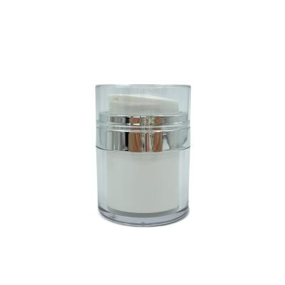 China PMMA Airless Jars Cosmetic Packaging 15g 30g Round Rotary For Skin Care Cream for sale