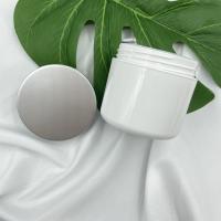 China 100g White Plastic Cosmetic Jars Empty Containers Anti Impact For SPA Cream / Scrub Paste for sale