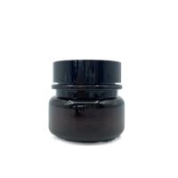 China PET Amber Plastic Cosmetic Jars 30g 50g Round Silk screening for sale