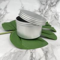China Small 60ml 80ml Aluminium Tin Jars Round Edge Screw Twist Top For waxes for sale