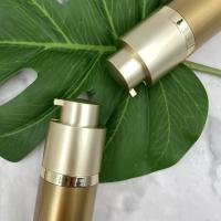 China Gold 30ml 15ml Airless Pump Bottles Actuator Double Wall Electroplating For Cosmetics for sale