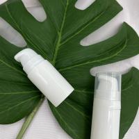 China 10ml 15ml Airless Pump Bottle Snap On White Plastic Screen Printing for sale