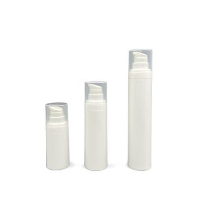 China Round Snap On Airless Pump Bottle Silk Screening 50ml For Cream for sale