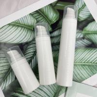 China Round Snap On Airless Pump Bottle Silk Screening 50ml For Cream for sale