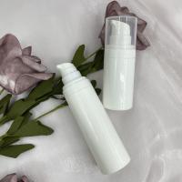 China Round Snap On Airless Pump Bottle Silk Screening 50ml For Cream for sale