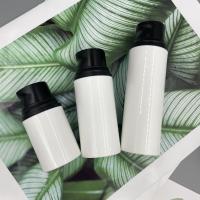 China Skin Care Empty Black Lotion Pump Bottle 15ml 30ml 50ml PP Snap On for sale