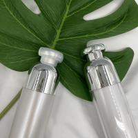 China Luxury Cosmetic Pump Bottle Double Wall 15ml ABS Small Containers With Clip for sale