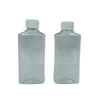 China Refillable Square PET Pump Bottle Mouthwash 250ml Clear With White Cap for sale