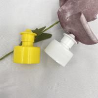 China Yellow Push Pull Bottle Caps PP 24/410 28/410 Customized Color Sample Approved for sale