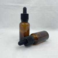China Opaque Amber Glass Cosmetic Bottles Dropper Tamper Evident 30ml With Phototaxis for sale