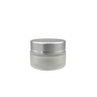China Round 20g Custom Glass Cosmetic Jars Packaging Diameter 4.7cm Height 3.2cm for sale