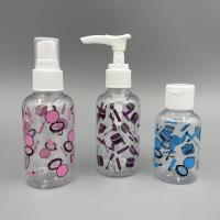 China Transparent Boston PET Pump Bottle Round Shoulder 70ml Moisturizer With Printing for sale