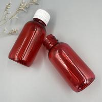 China Against UV Empty Plastic Syrup Bottles 100ml 3.52OZ Round With Tamper Evident Cap for sale