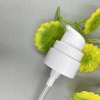 China 0.25ML/T Cream Pump Dispenser 24/400 White AS Clear Cap SS316 Spring Outside for sale