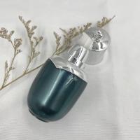 China Flower 15ml Essential Oil Bottle Dropper Oval Shape Cap 0.53oz Metallized For Cosmetic for sale
