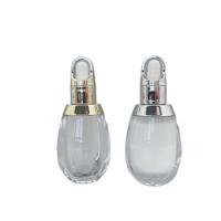 China Egg Shape White Dropper Bottle Custom 10ml Acrylic PP Double Wall for sale