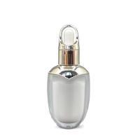 China Essential Oil Container 10ml Dropper Bottle Acrylic Oval Shape Double Wall for sale