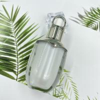 China Essential Oil Container 10ml Dropper Bottle Acrylic Oval Shape Double Wall for sale