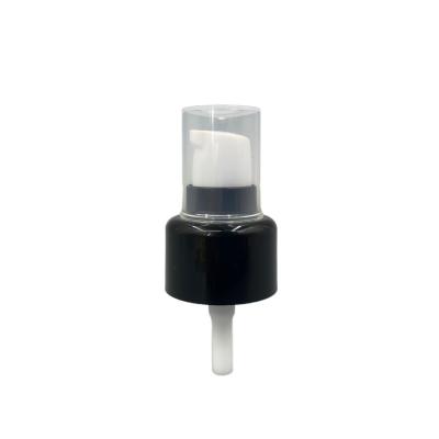 China Cream 24 410 Pump Dispenser Ribbed Closure metallized 0.2ML/T With Half Cap for sale