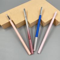 China Delicate Triangle Eyebrow Pencil 146mm 7mm ABS Double Head Eye Makeup Container With Brush for sale