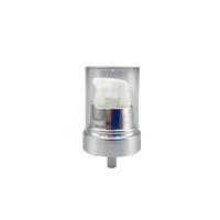 China Liquid Foundation Cream Pump Dispenser 304H Spring 0.3ml Dosage 24/410 Silver Closure for sale