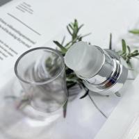 China Liquid Foundation Cream Pump Dispenser 304H Spring 0.3ml Dosage 24/410 Silver Closure for sale