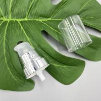 China Liquid Foundation Cream Pump Dispenser 304H Spring 0.3ml Dosage 24/410 Silver Closure for sale