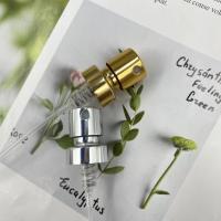 China Gold Perfume Pump Sprayer Nozzle Replacement 15 400 Aluminum 0.09ML With ferrule for sale