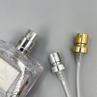 China Gold Perfume Pump Sprayer Nozzle Replacement 15 400 Aluminum 0.09ML With ferrule for sale