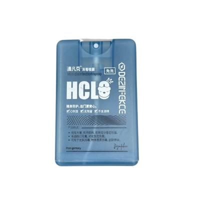 China 0.06ML Dosage Credit Card Sprayer 20ML Antibacterial Hand Sanitizer 304H for sale