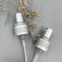 China Matt Silver Perfume Pump Sprayer Dispenser Alu 24/410 0.12ML Dosage With Clip Lock for sale