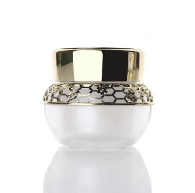 China Luxury Gold Empty Face Cream Jars Acrylic 30g 50g PMMA For Cosmetic for sale