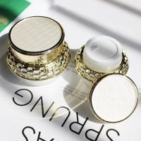 China Luxury Gold Empty Face Cream Jars Acrylic 30g 50g PMMA For Cosmetic for sale