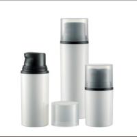 China Skin Care Empty Black Lotion Pump Bottle 15ml 30ml 50ml PP Snap On for sale