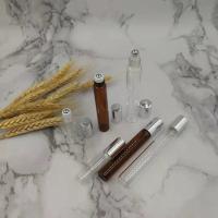 China 5ml 10ml 15ml Empty Glass Roll On Bottles 304 Stainless Steel Ball for sale