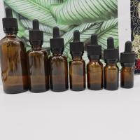 China 100ml Amber Glass Cosmetic Bottles Dropper Ratchet Closure Protect Children for sale