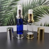 China Lotion Actuator 15ml, 20ml, 30ml Metallized For Lotion Serum Plastic Airless Bottle for sale