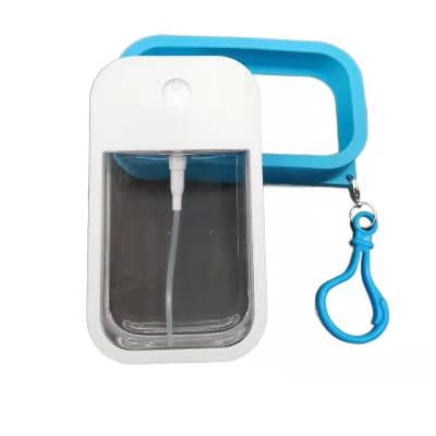 China 45ml Diameter 58*17 Credit Card Sprayer Height 101 Petg Bottle With Silicone Sleeve for sale