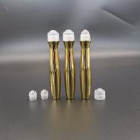 China 15ml Eye Cream Bottle Roll On One Ball 304 Stainless Steel Gold Color for sale