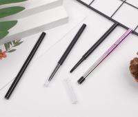China Round Head Retractable Eyebrow Pencil Slim Body Black Color Solid for sale