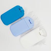 China Refill Card Bottle Sprayer 20ml 30ml With Silicone Lanyard Round Shoulder Design Cap for sale
