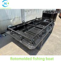 China Rotomolded HDPE Plastic Fishing Boat Mold , Thickened Red PE Boat For Fishing / Aquaculture for sale